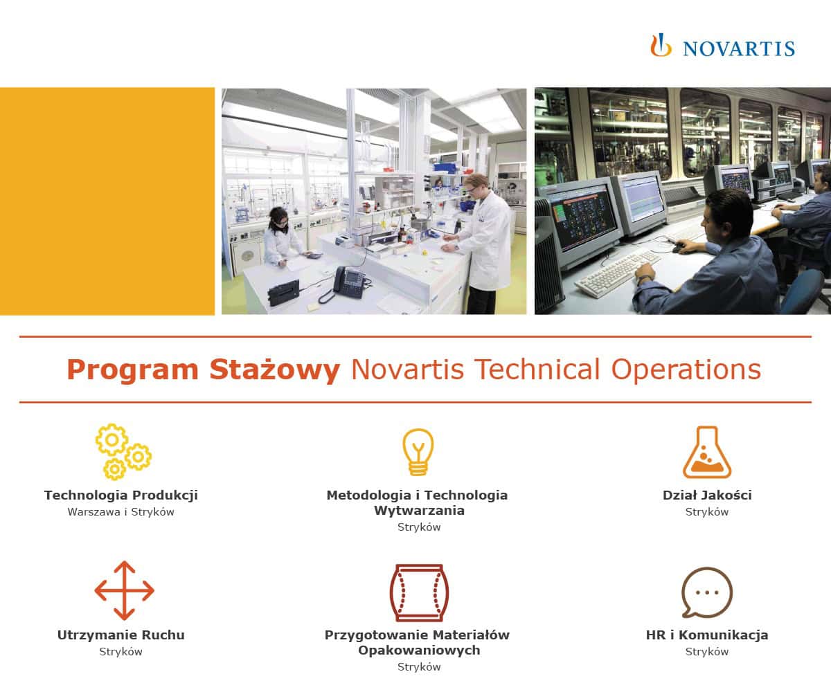 Program Stażowy Novartis Technical Operations - Młodzi w Łodzi
